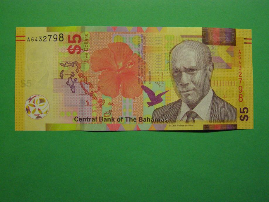 BAHAMI (BAHAMAS) 2020 - 5 DOLARJEV - PRODAM