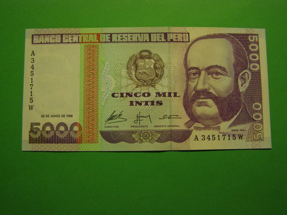 PERU 1988 - 5000 PESOS - PRODAM