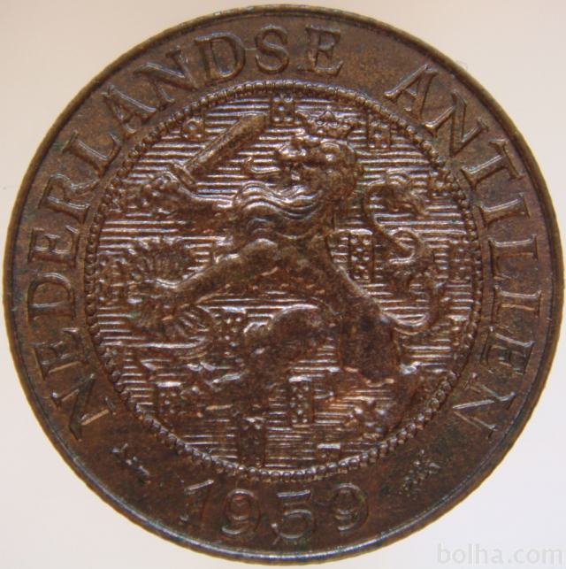 LaZooRo: Nizozemski Antili 2 1/2 Cent 1959 UNC