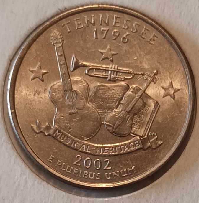 USA QUARTER DOLLAR TENNESSEE 2002 P