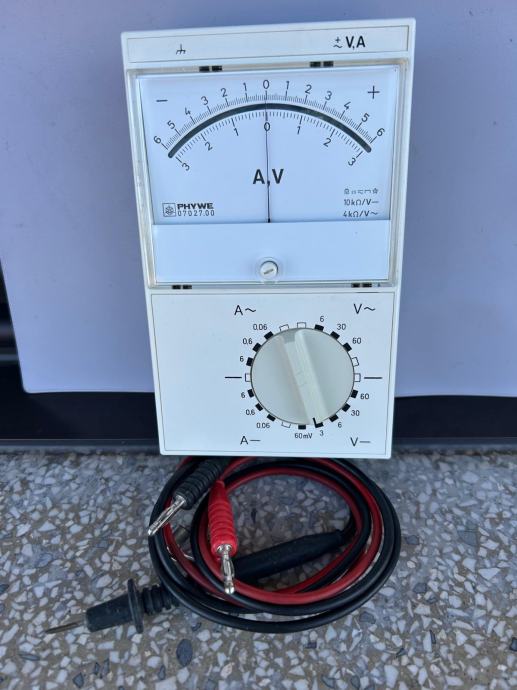 MULTIMETER Unimer Iskra PHYWE - Testiran - Made in Yugoslavia