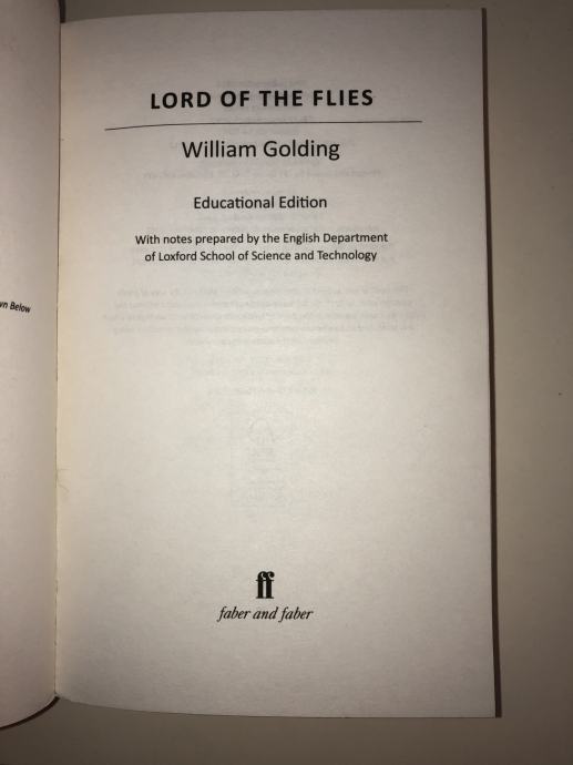 LORD OF THE FLIES, William Golding