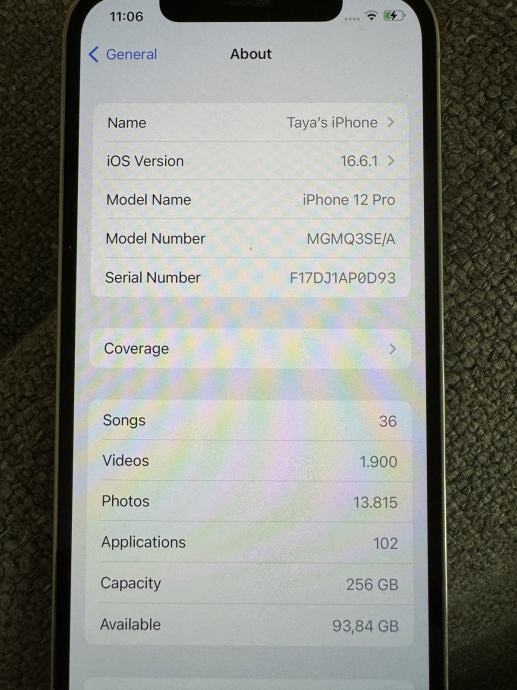 iPhone 12 Pro, Silver, 256 GB