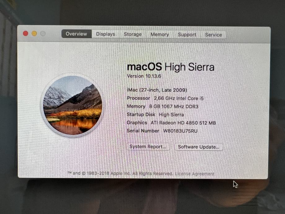 Apple iMac 27 inch late 2009