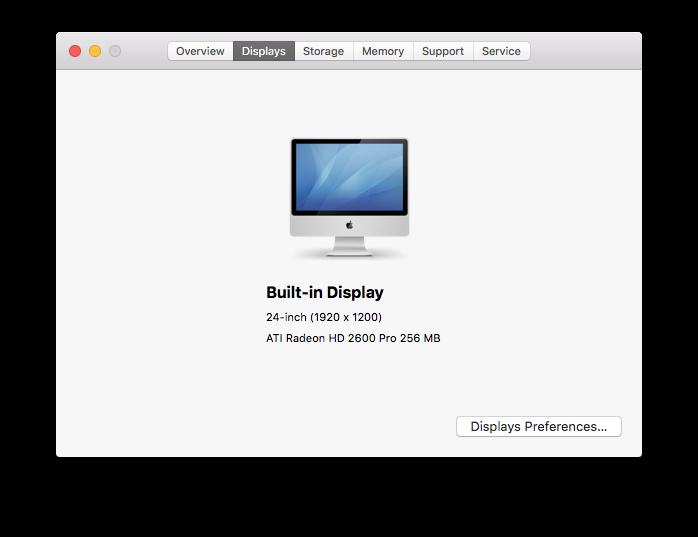 Apple iMac 8,1 (24-inch, Early 2008) 1920x1200 2GB RAM, 320GB HDD