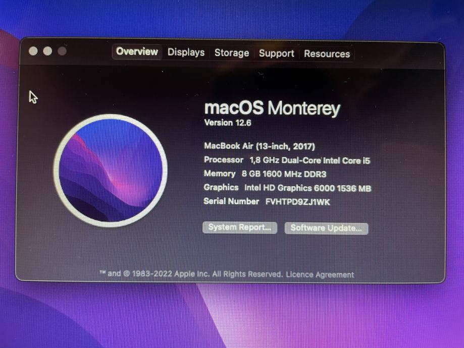 Macbook Air 2017 13 inch 128GB