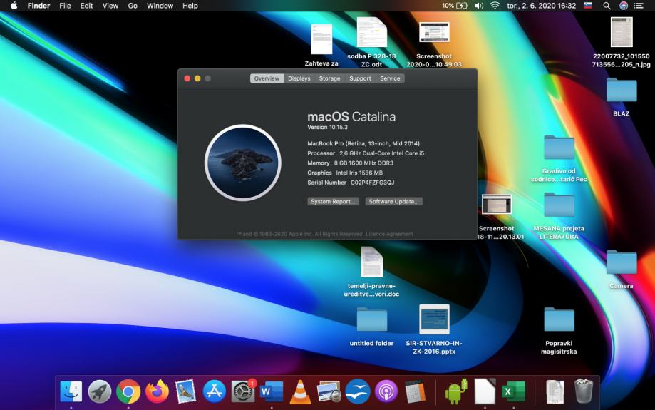 Macbook pro 13, mid 2014 (Retina)