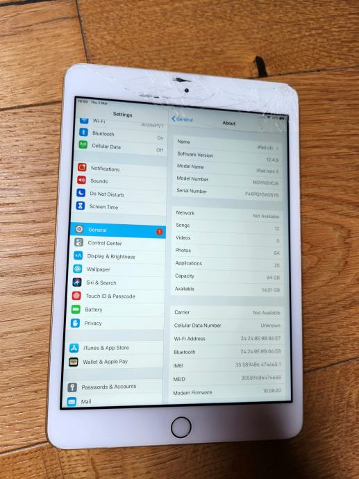 iPad mini 3 64GB Wifi - počen enkran