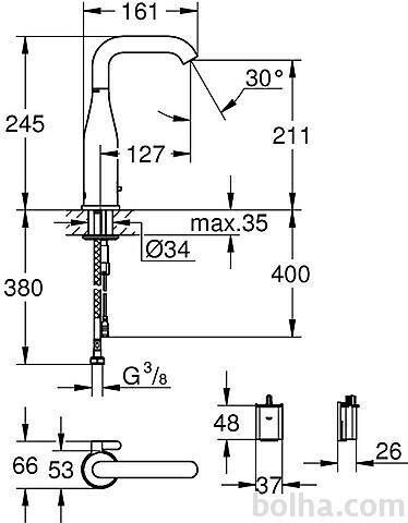 GROHE Essence E 36445000 elektronska kopalniška armatura za umivalnik