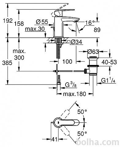 GROHE Eurostyle Cosmopolitan 23037002 kopalniška armatura za...