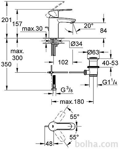 GROHE Eurostyle Cosmopolitan 33552002 kopalniška armatura enoročna...