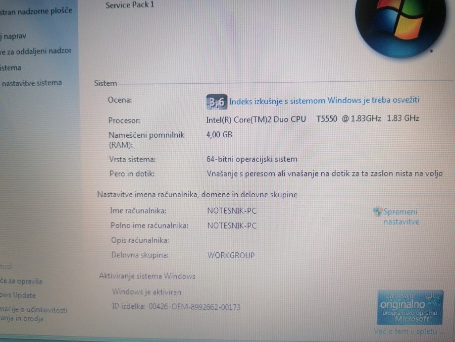 Prenosnik ASUS pro50