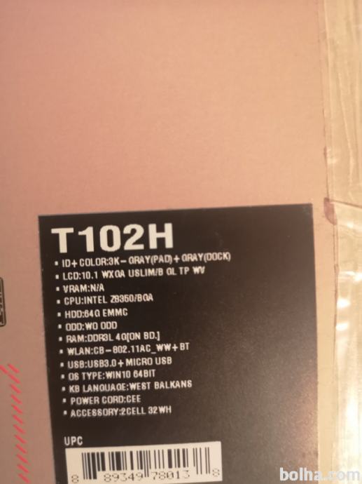 Asus Transformer Book T102HA + Stylus pisalo