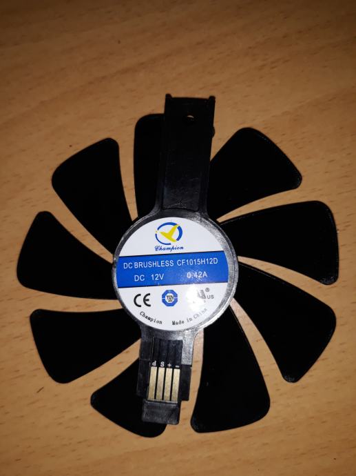 Ventilator za Grafično kartico RX 470, RX 570, RX 480, RX 580...