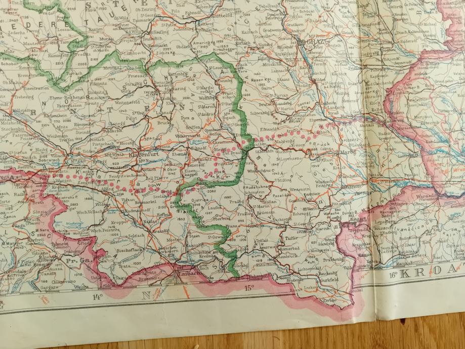 Nemški rajh, zemljevid iz leta 1941, velikost 160x120 cm