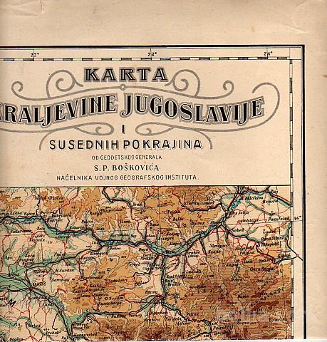 ZEMLJEVIDI KRALJEVINE JUGOSLAVIJE, 1930/40