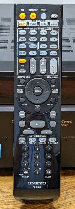 Onkyo Remote Control Rc-745m za Txnr807 and Htrc180 (rabljen)