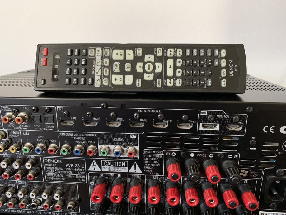 Prodam Denon AVR-3312 7.2 Ch (165W x 7Ch) Airplay AV Receiver