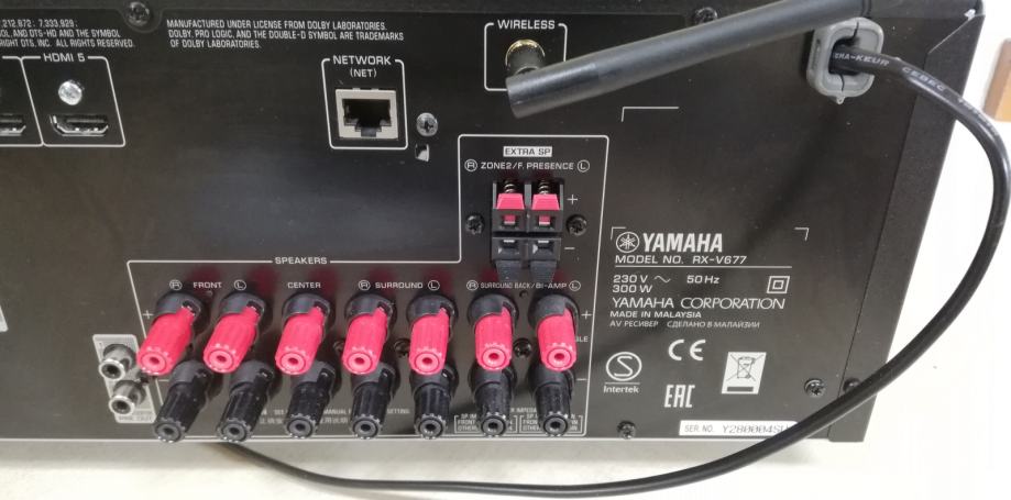 YAMAHA RX-V677, 7.2 AV RECEIVER, HDMI, USB, WI-FI, 4K, AirPlay