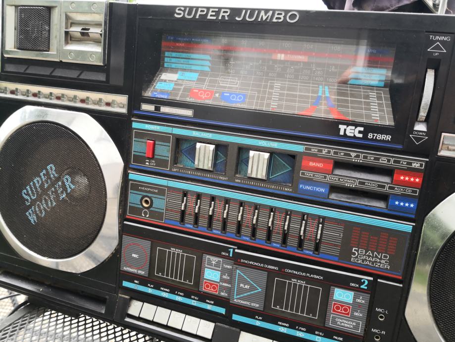 BOOMBOX SUPER JUMBO TEC 878RR vintage radio BOOM BOX ghettoblaster