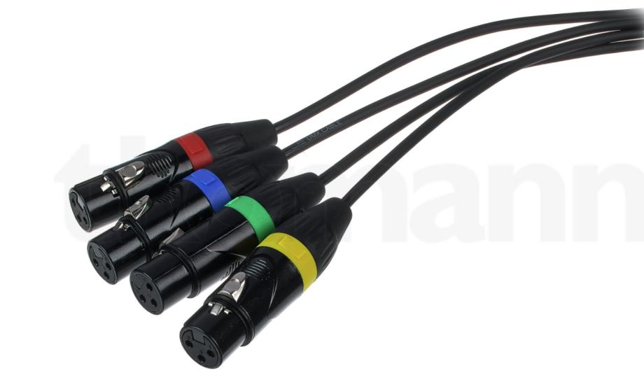Cable splitter for DMX via network cable applications