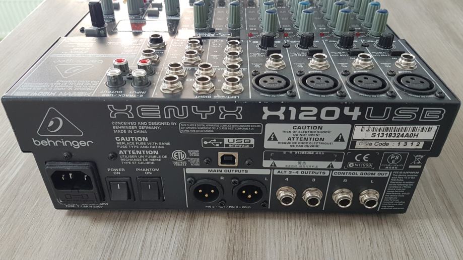 Mešalka Behringer Xenyx X1204 Usb | 12-channel Usb Mixer With Effects