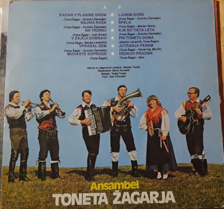 ÀNSAMBEL TONETA ŽAGARJA - LJUBIM GORE - LP