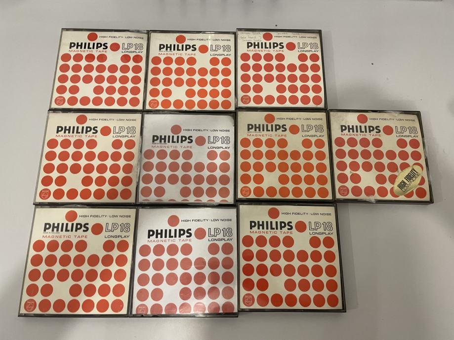 ORIGINALNI PHILIPS LP18 LONGPLAY reel to reel tape 7inch/18cm