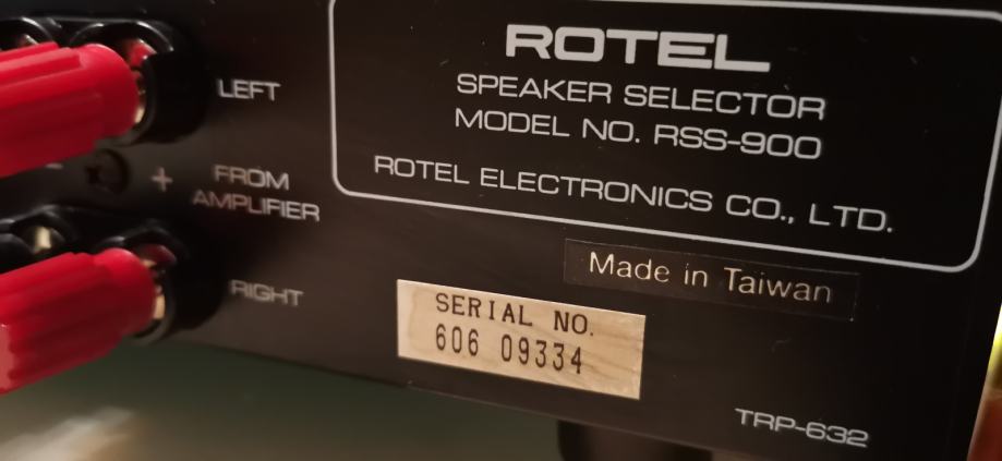 Rotel rss 900 speaker selector