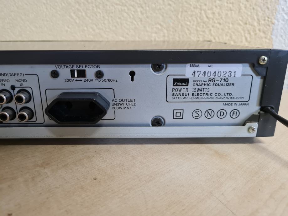 SANSUI RG-710, STERO GRAPHIC EQUALIZER