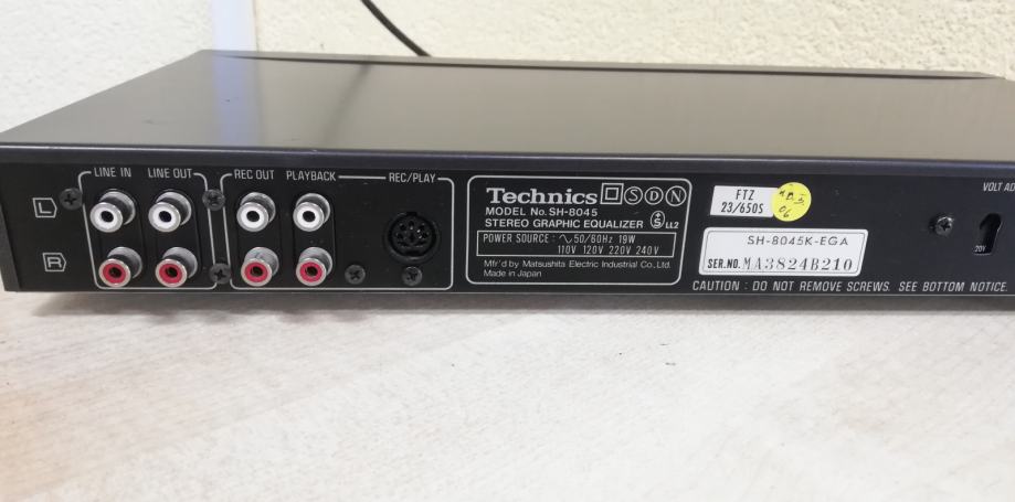 TECHNICS SH-8045 STEREO GRAPHIC EQUALIZER, VINTAGE