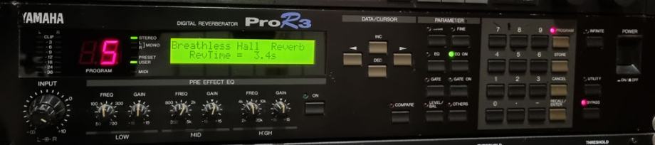 Yamaha ProR3 Digital Reverberator, Reverb