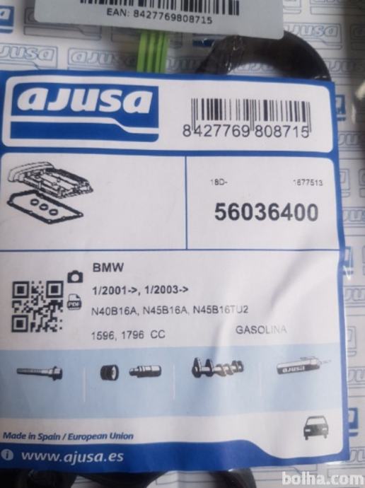 Tesnilo pokrova ventilov BMW (pokrov glave valja)