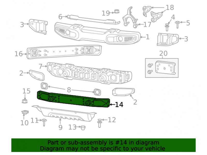 2018-2022 Jeep Wrangler Front Absorber (68293716AC)