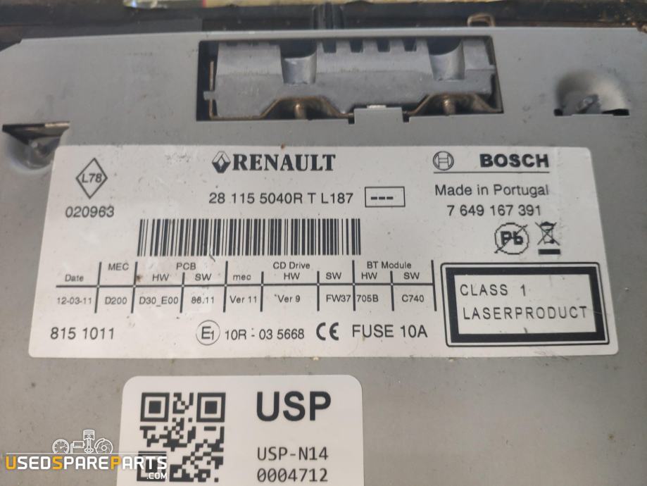 RADIO RENAULT FLUENCE 2011