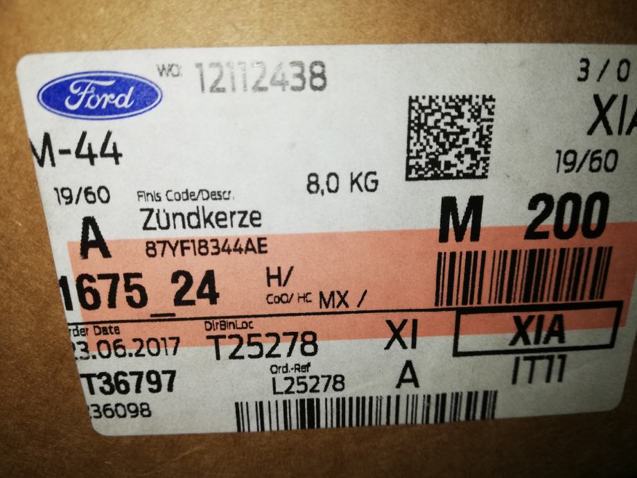 Vžigalne svečke ford 1675224 kataloška št