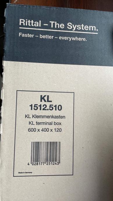 Rittal omare, AGRO uvodnice, razen elektro material.