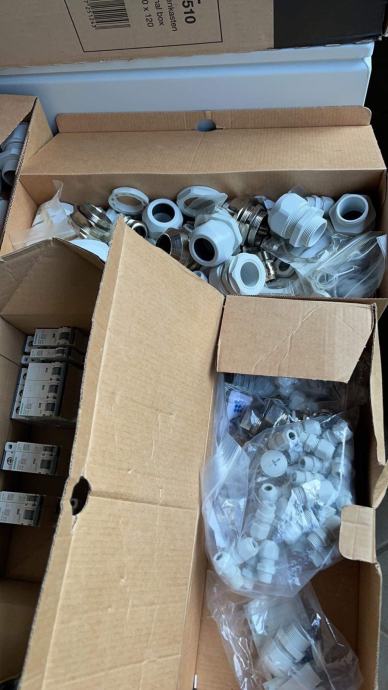 Rittal omare, AGRO uvodnice, razen elektro material.