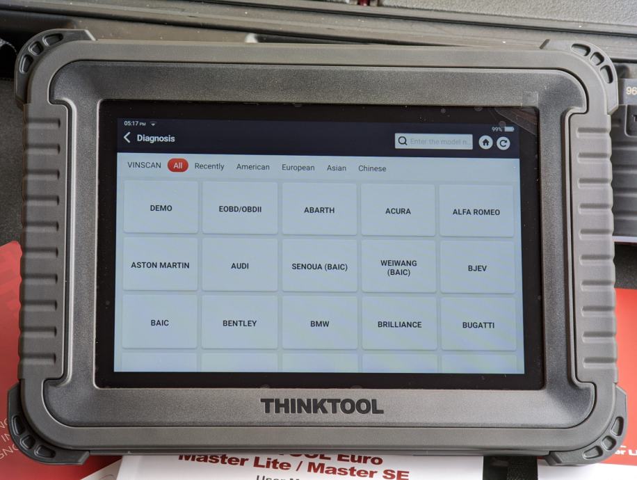 THINKCAR THINKTOOL EURO MASTER PROFESIONALNA OBD DIAGNOSTIKA LAHEK