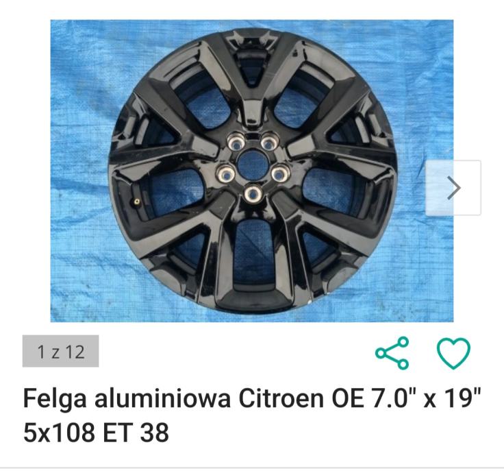 Alu. platišča 19.col za Citroen C5 Aircross - KUPIM!