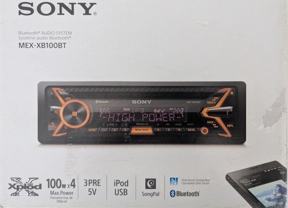 Avto radio Sony MEX-XB100BT