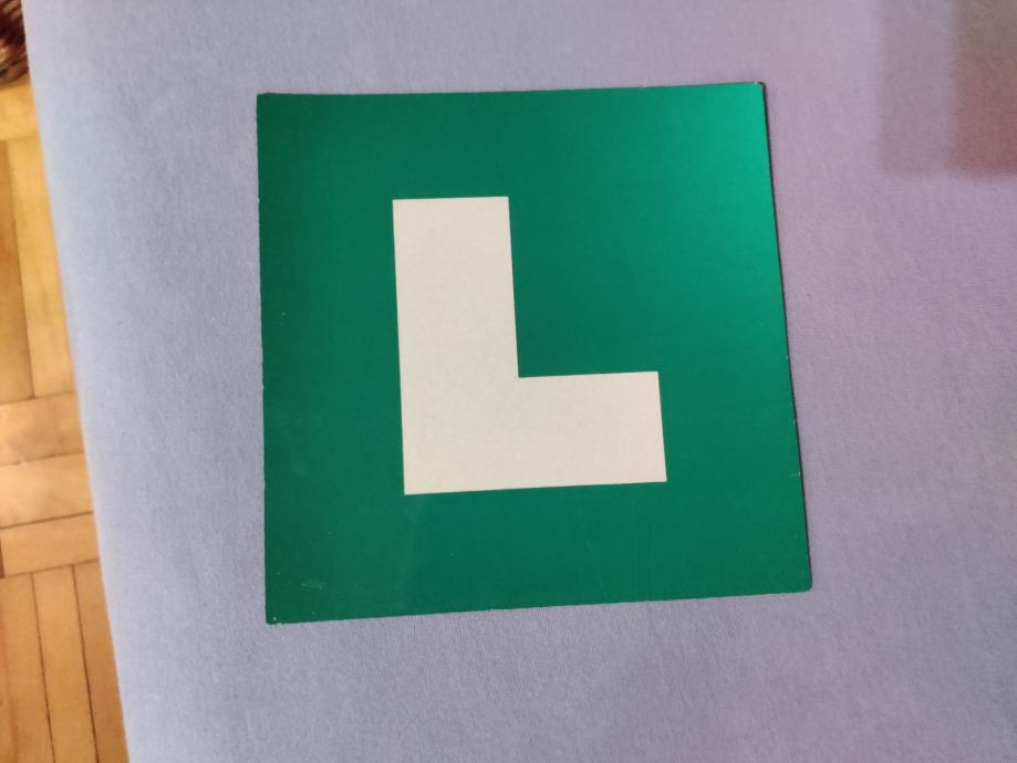 L Tablica Za Vožnjo S Spremljevalcem