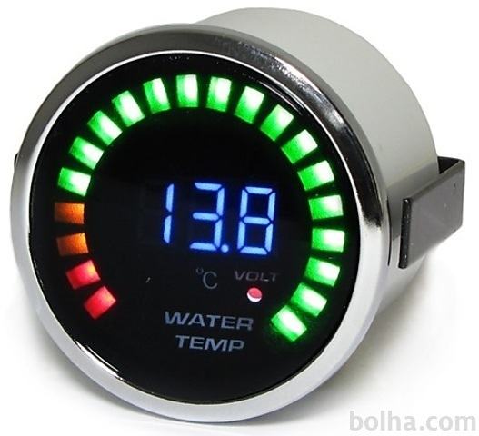 LED ?tevec za temperaturo vode in napetost