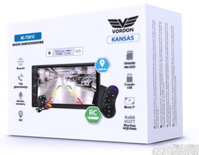 Avtoradio Vordon AC7201C Kansas 2DIN 7 4x60W BT