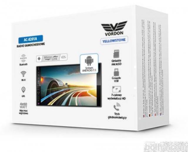Avtoradio Vordon Yelowstone AC-8201A Android 2 leti garancij