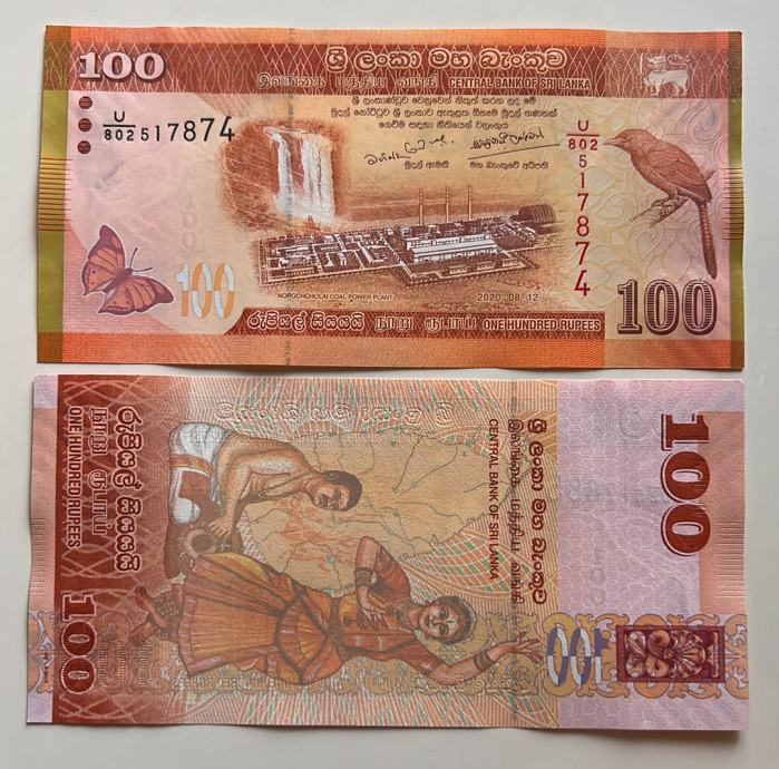 ŠRI LANKA 100 rupij 2020 UNC