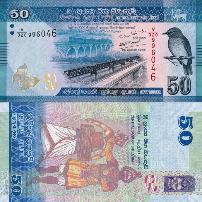 ŠRI LANKA 50 rupij 2020 (2021) UNC