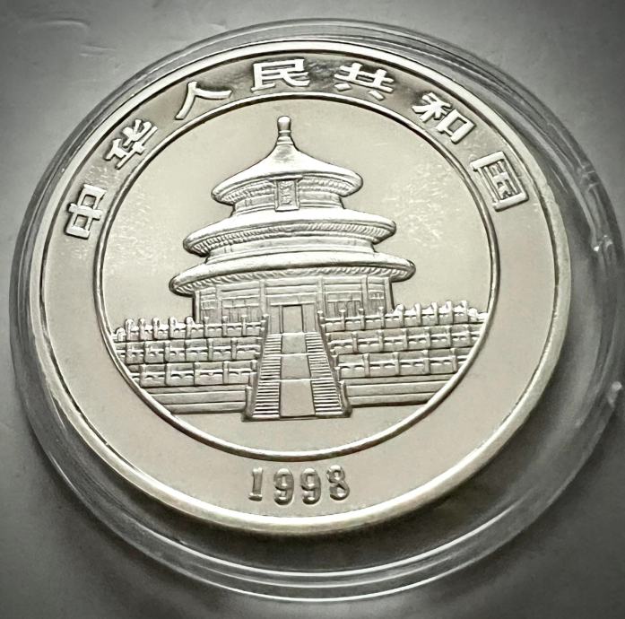 1 oz SREBRNIK Kitajska 10 yuan PANDA 1998 (otaku)
