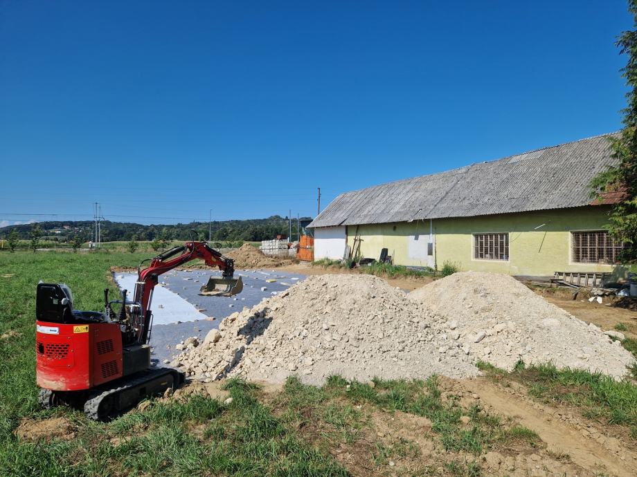 Mini bager diesel 1.2t - minibager goseničar - lomljiva roka