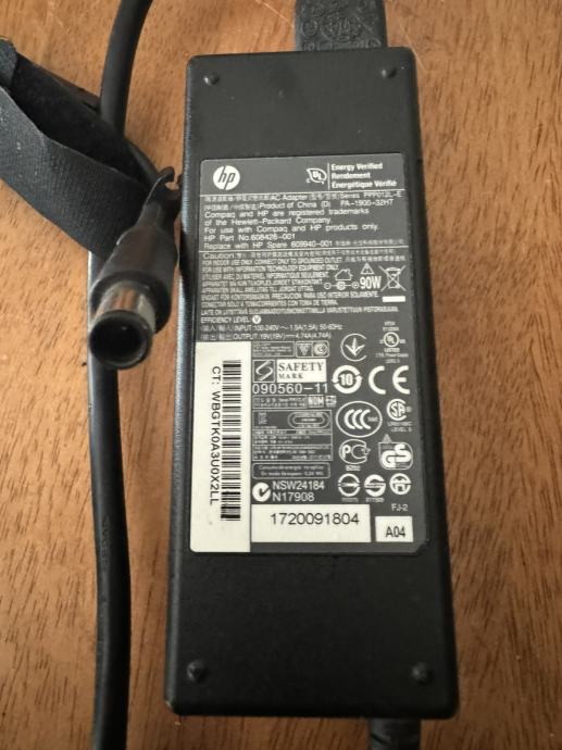 HP Original 90W Laptop Power Adapter 608428-001